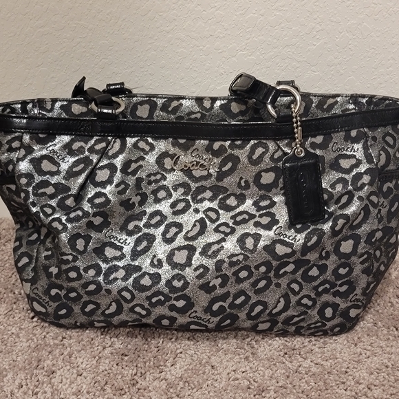Coach | Bags | Coach Leopard Metallic Purse | Poshmark